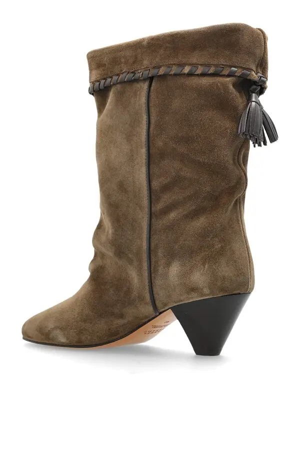 Isabel Marant Étoile Pleated Ankle Boots - Green