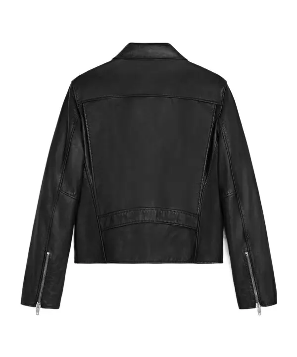 Celine Straight Blouson Jacket In Soft Lambskin