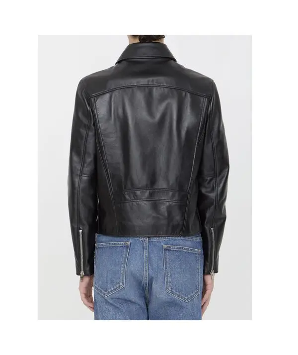 Celine Straight Blouson Jacket In Soft Lambskin