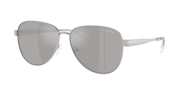 Michael Kors Biarritz Aviator Sunglasses - Silver Mirror