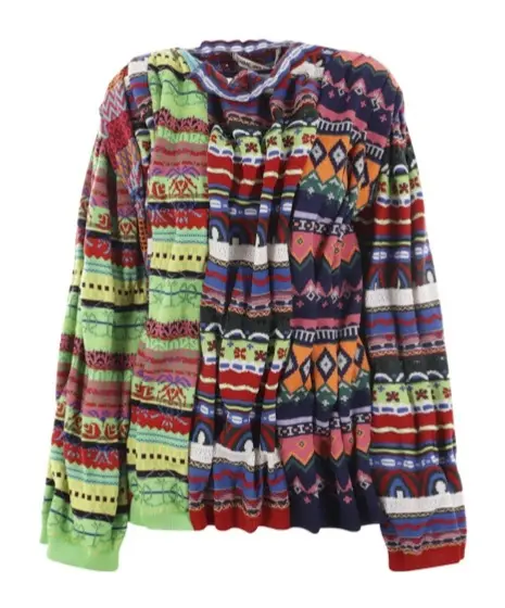 Comme Des Garçons Long-sleeved Contrasting Sweater - Multicolor