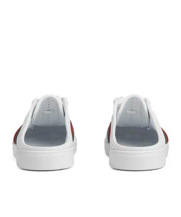 Gucci Ace Lace-up Mules - White