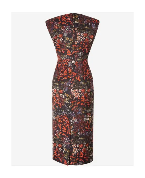 Dries Van Noten Sleeveless Floral Print Barrel Dress
