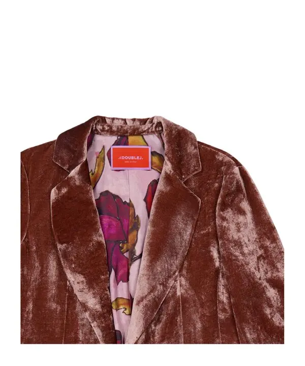 La DoubleJ Velvet Coat With Tassel Detail