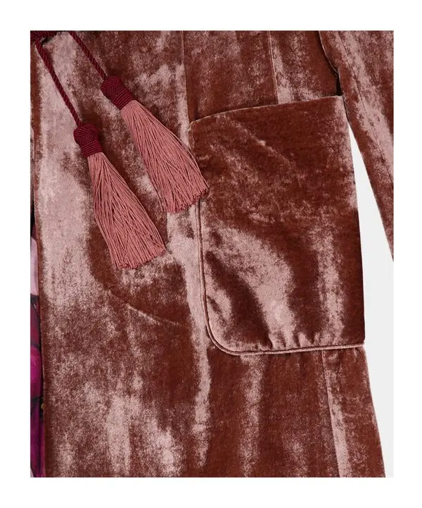 La DoubleJ Velvet Coat With Tassel Detail