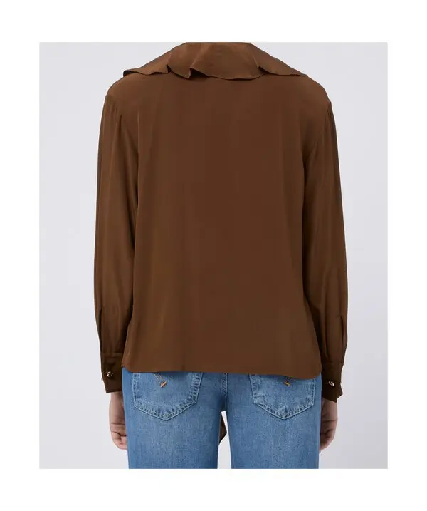 Max Mara Ruffled Silk Blouse