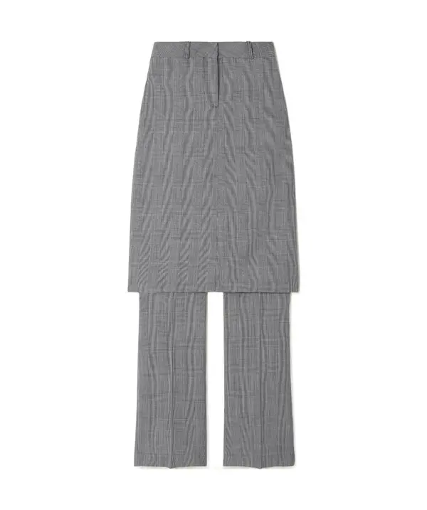 Coperni Layered Plaid Straight Leg Pants