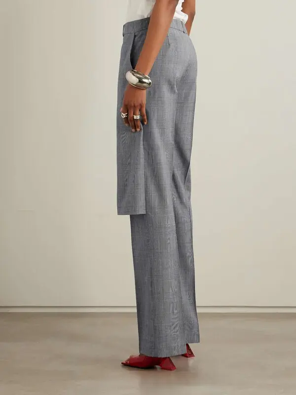 Coperni Layered Plaid Straight Leg Pants
