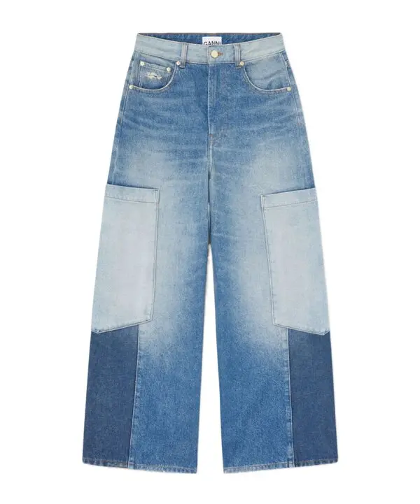 GANNI Patchwork Cargo Jeans