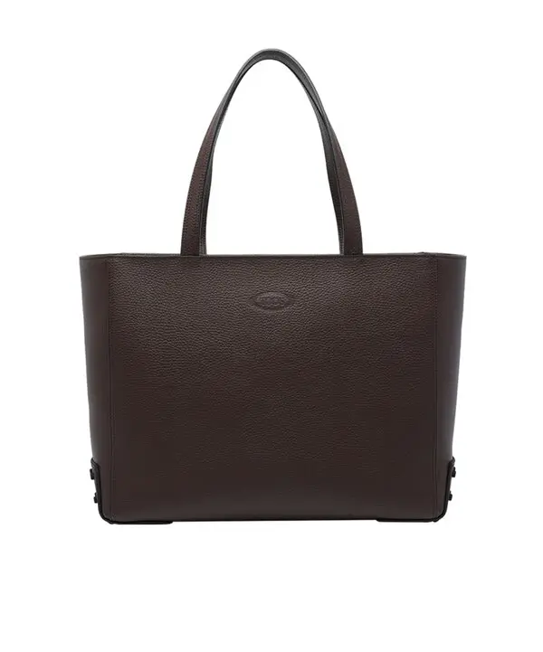 TOD'S Logo-embossed Tote Bag - Brown