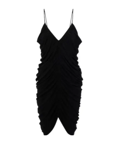 Norma Kamali Diana Shirred Slip Dress