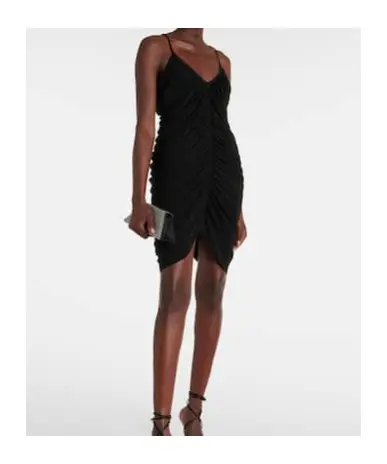 Norma Kamali Diana Shirred Slip Dress
