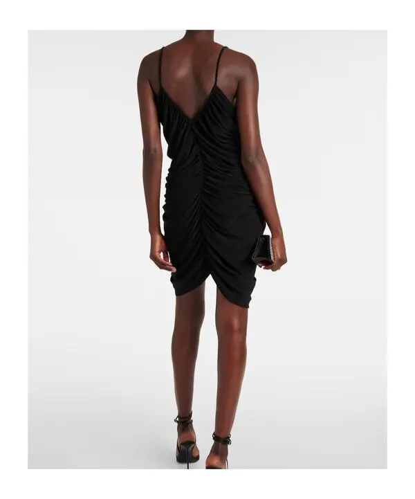Norma Kamali Diana Shirred Slip Dress
