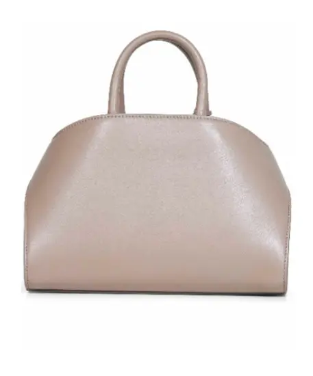 FERRAGAMO Hug Handbag With Gancini Buckles - Nude