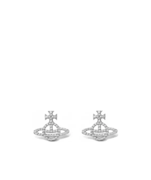 VIVIENNE WESTWOOD Calliope Embellished Orb-plaque Earrings - Gray