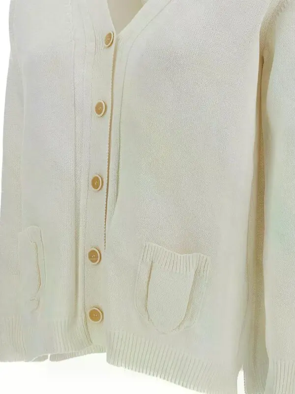 M.S.M. Ribbed Trim Patch Pocket Cardigan