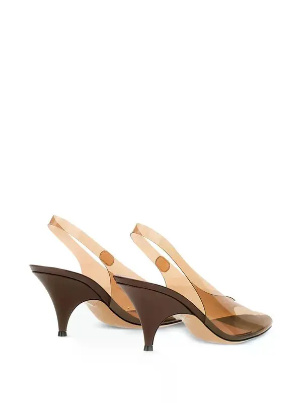 GIANVITO ROSSI Transparent Slingback Sandals