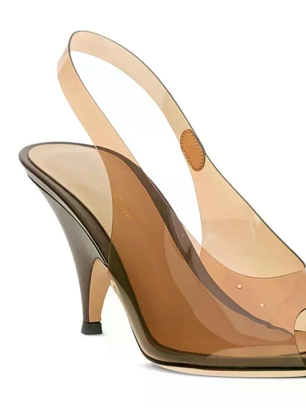 GIANVITO ROSSI Transparent Slingback Sandals