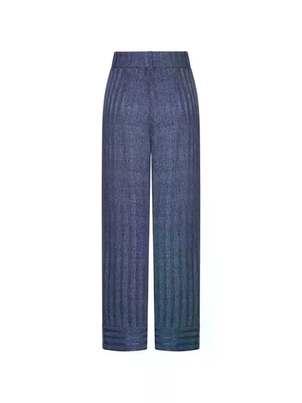 Giorgio Armani Silk Trousers With Button Cuffs