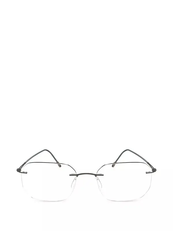 SILHOUETTE Rimless Rectangle-frame Glasses - Grey