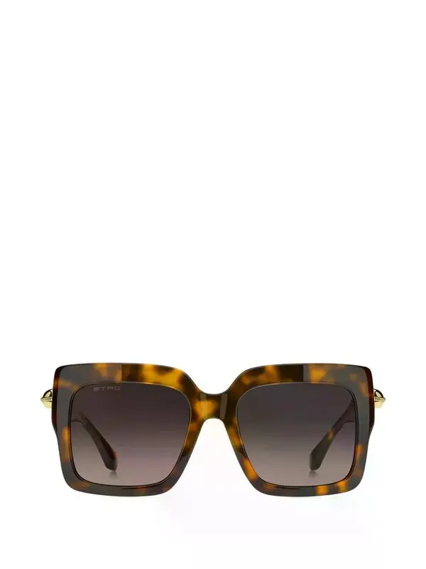 Etro Tortoiseshell-effect Square-frame Sunglasses - Brown
