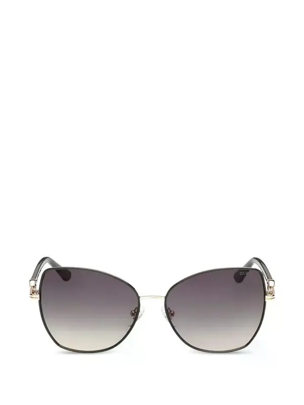 Guess Geometric Frame Sunglasses - Gold
