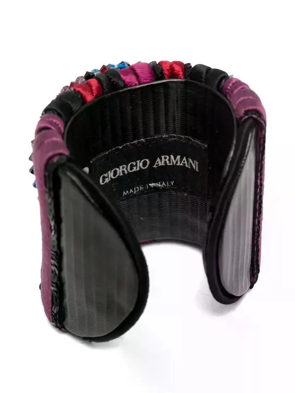Giorgio Armani Crystal-embellished Sequin-trim Bracelet