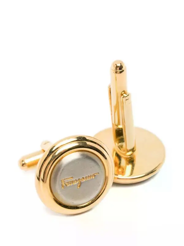 FERRAGAMO 1980s Logo-engraved Cufflinks