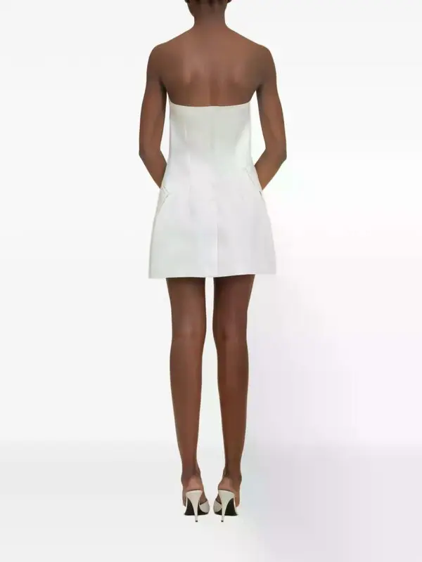 CONTESSA MILLS Strapless Button-up Mini Dress
