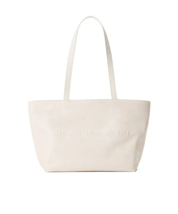 Alexander Wang Medium Logo-embossed Tote Bag - Vanilla