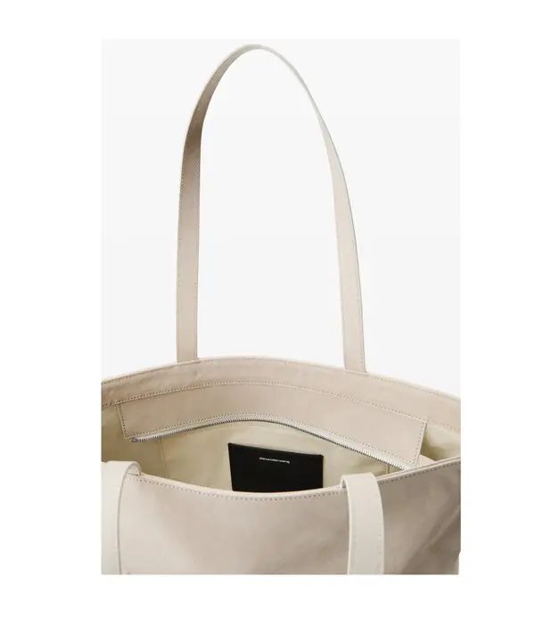 Alexander Wang Medium Logo-embossed Tote Bag - Vanilla