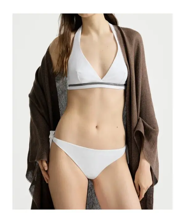Brunello Cucinelli Monili Triangle Bikini Top