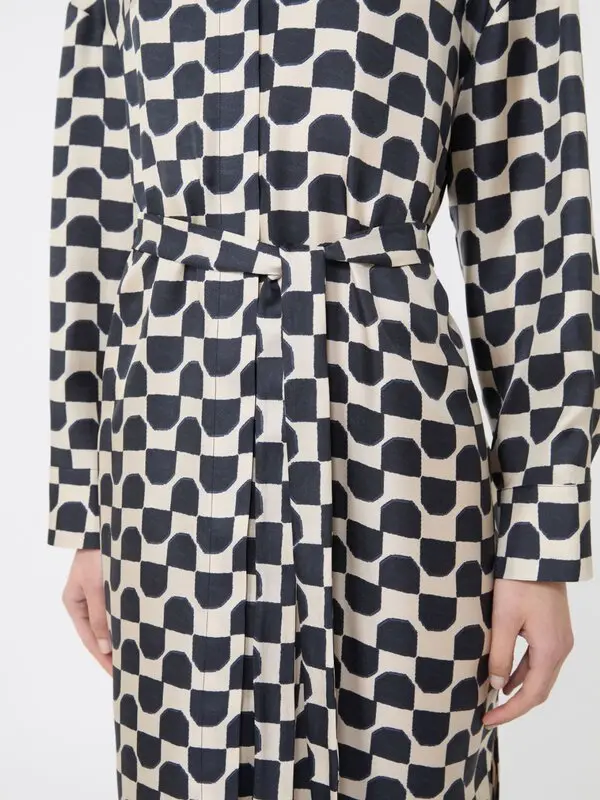 Max Mara Long Sleeve Printed Shirt Dress
