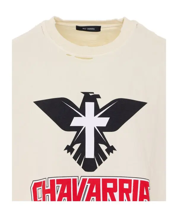 WILLY CHAVARRIA Aguila Buffalo Distressed T-shirt
