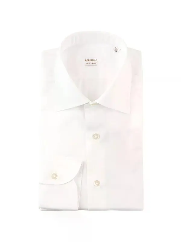 BORRIELLO NAPOLI Spread-collar Button-up Shirt - White