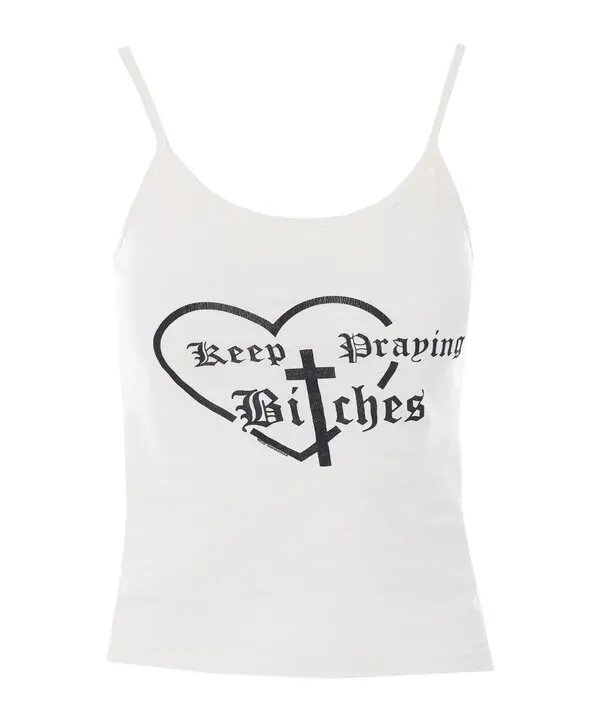 WILLY CHAVARRIA Graphic Print Vest - White