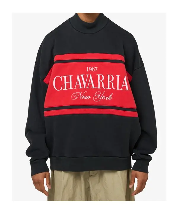 WILLY CHAVARRIA Logo Panel Sweatshirt - Black