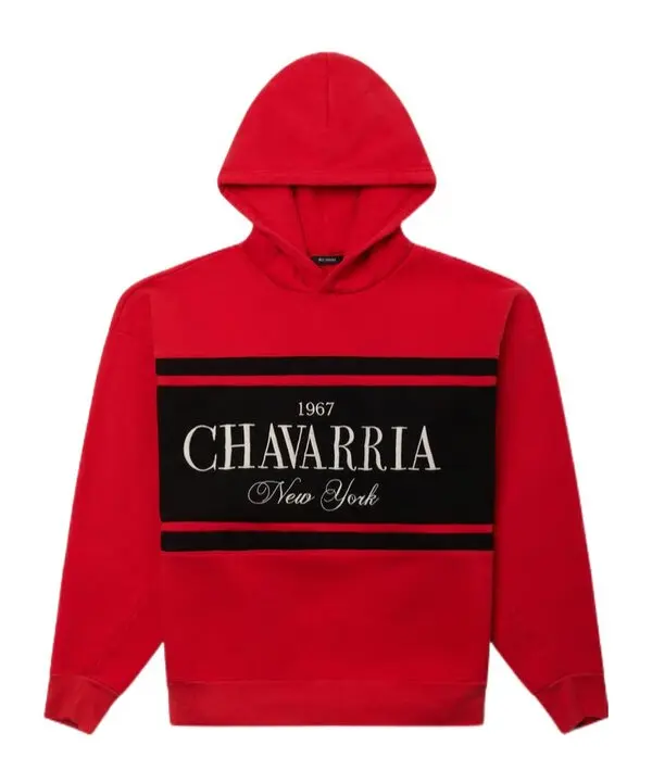 WILLY CHAVARRIA Gilroy Hoodie With Striped Detailing - Red