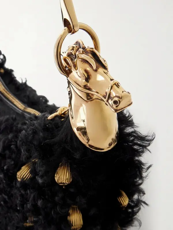 Chloé Zippered Shoulder Bag With Chain And Horse Details