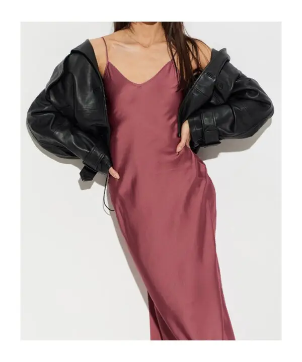 ALLSAINTS Long Sleeve Leather Double Breasted Jacket