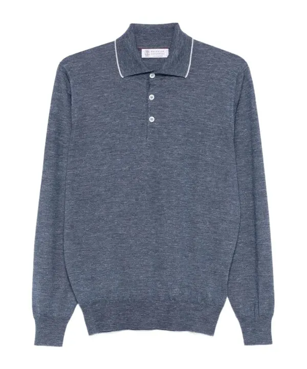 Brunello Cucinelli Lightweight Plain Stitched Polo Shirt