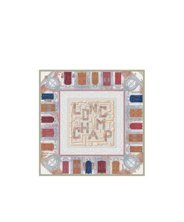 Longchamp Jardin Parisien Scarf - White