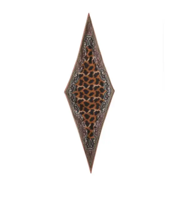Etro Leopard Printed Scarf - Brown