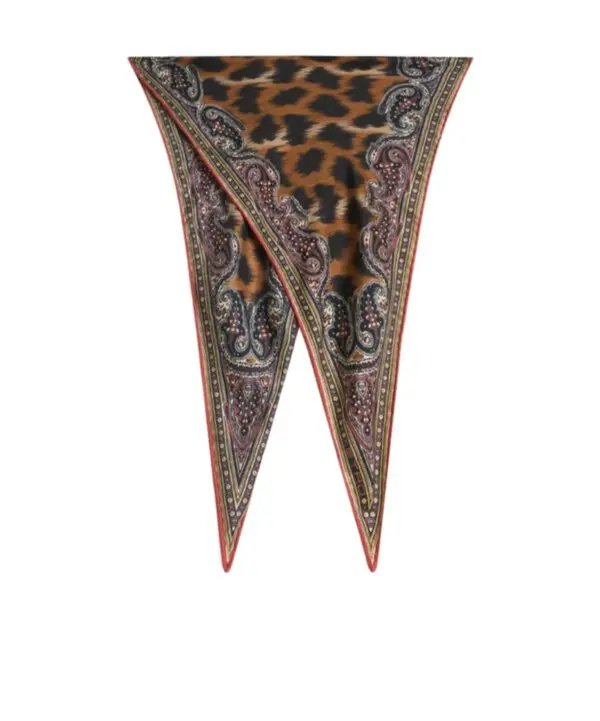 Etro Leopard Printed Scarf