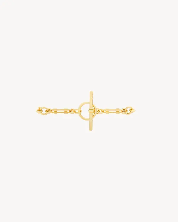 Saint Laurent Metal T-shaped Bracelet