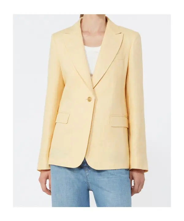 Max Mara Flap-pocket Blazer - Light Yellow