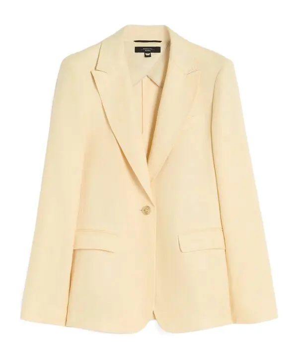 Max Mara Single-breasted Blazer - Light Yellow