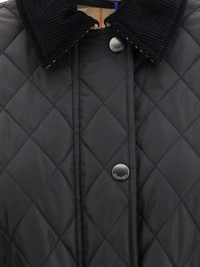 Burberry Quilted Belted Jacket With Zip And Snap Fastening