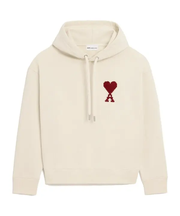 Ami De Coeur Embroidered Hoodie - White