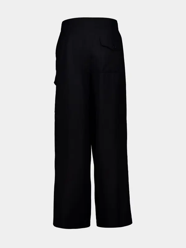 Auralee Wool Herringbone Cargo Pants